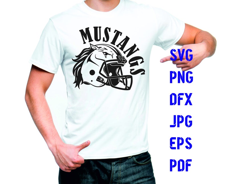 Mustang Football Helmet SVG Bundle - SVG Files for Cricut, Sublimation ...