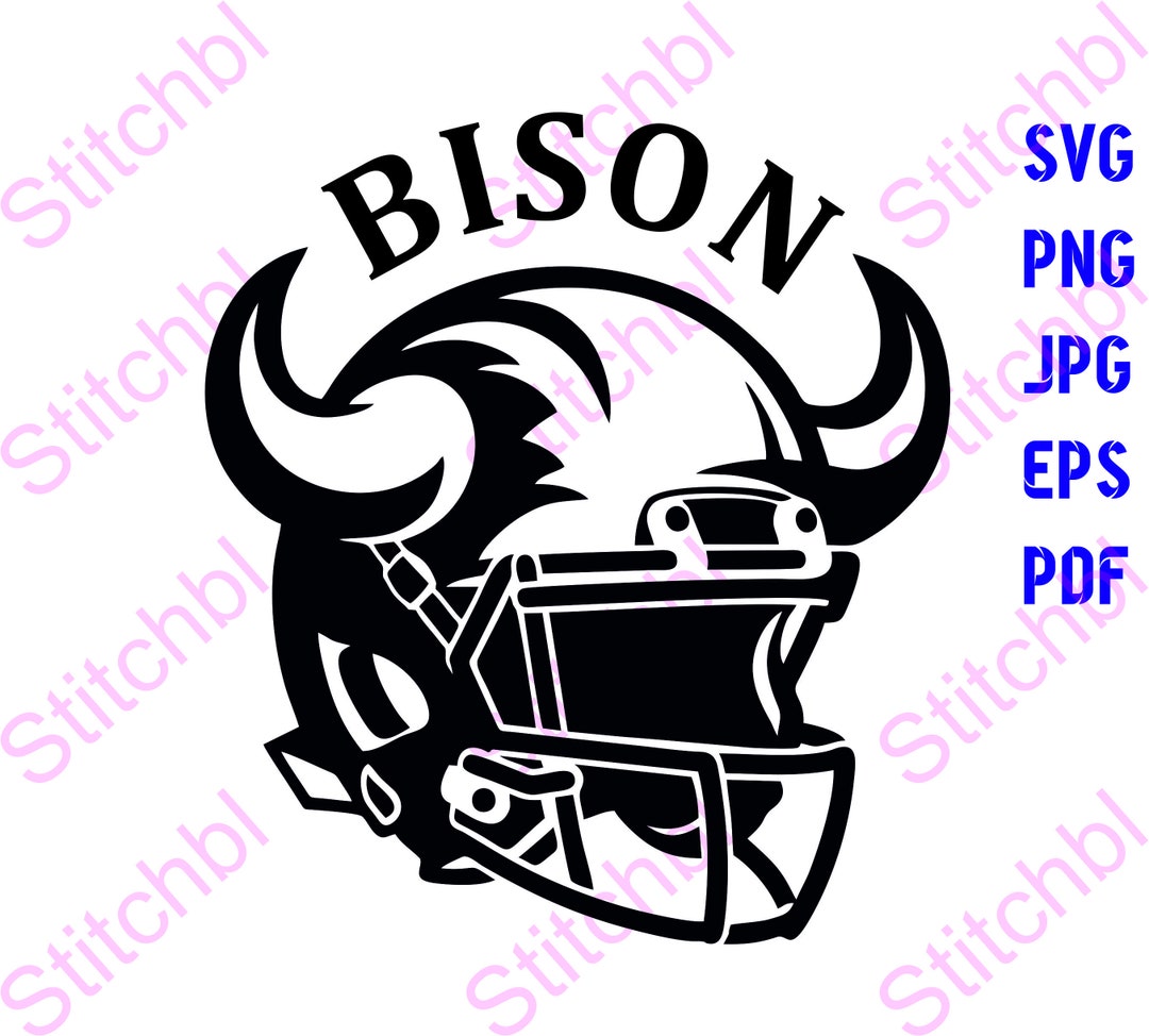 Bison Football Helmet SVG Bundle - SVG Files for Cricut, Sublimation ...