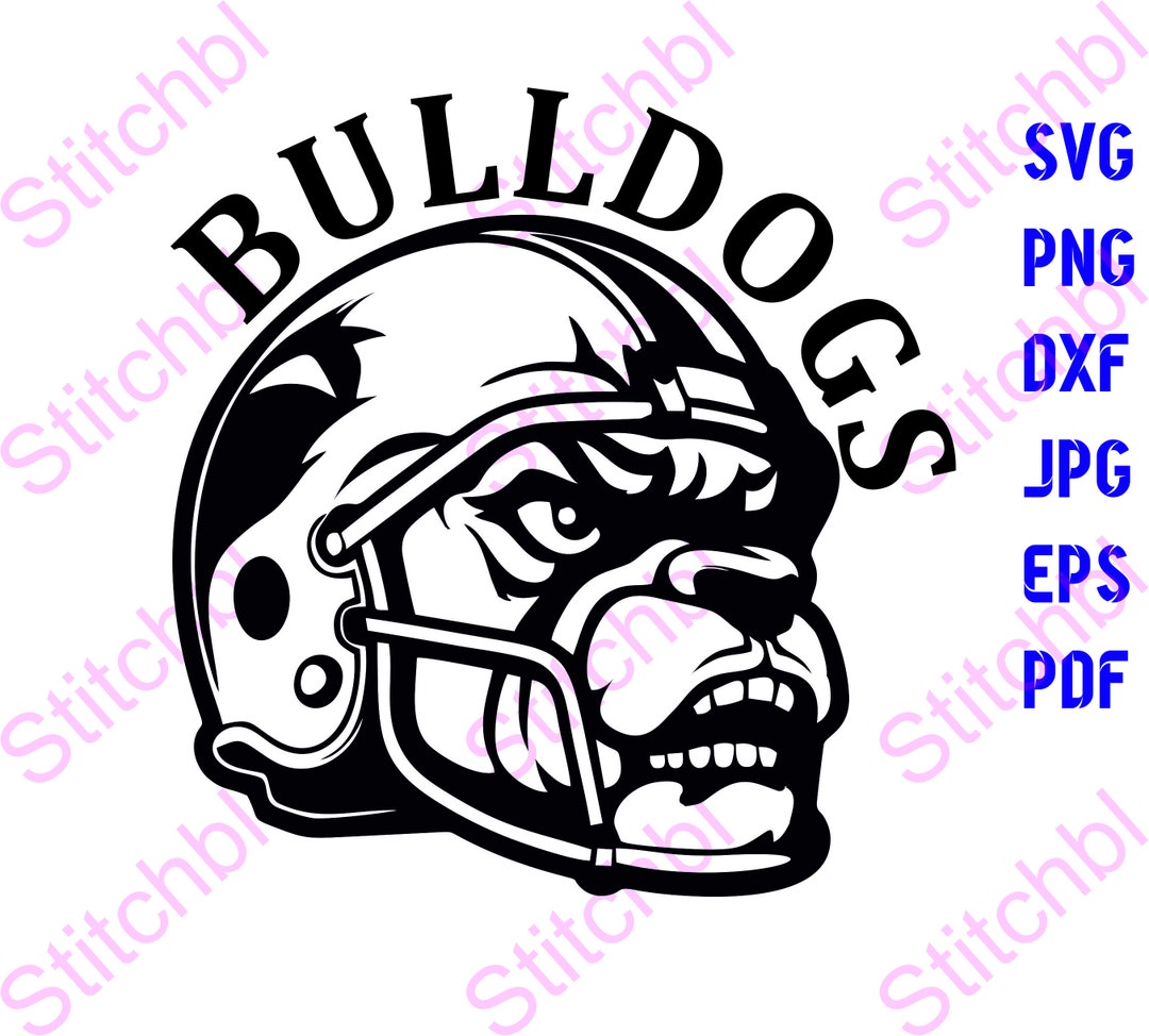 Bulldogs Football Helmet SVG Bundle - SVG Files for Cricut, Sublimation ...