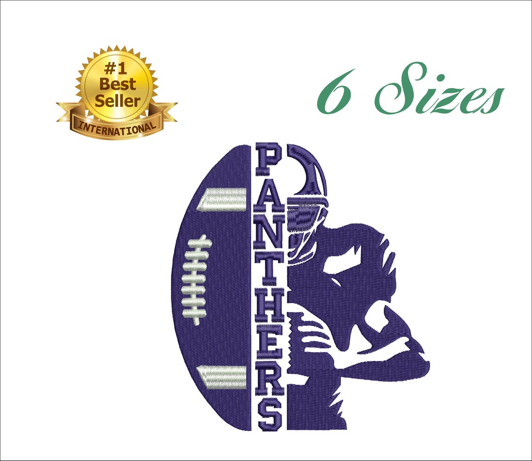 Panthers Football Player Embroidery Design: 6 Sizes, Multiple Formats ...