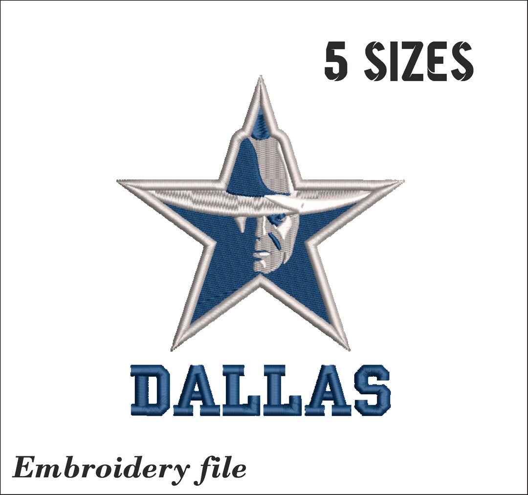 Blue Star Cowboys Embroidery Design for Embroidery Machine. 5 Sizes. 6 ...