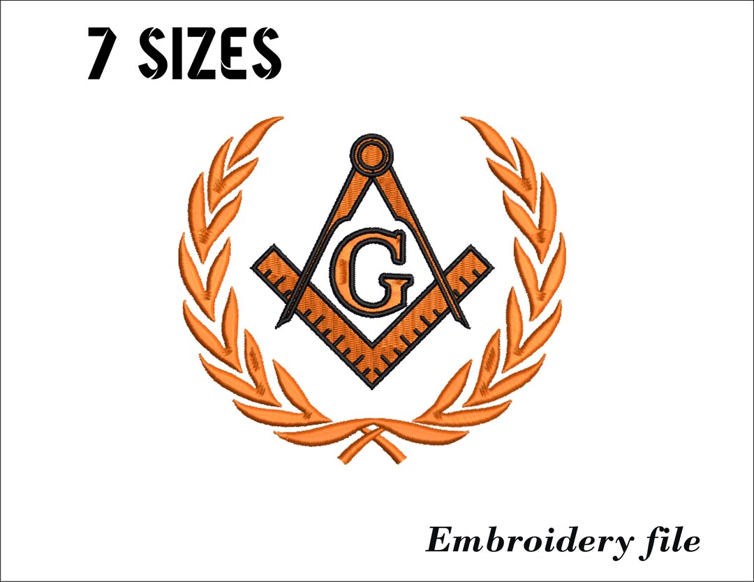 Masonic Compass Embroidery Design for Embroidery Machine. 7 Sizes. 6 ...