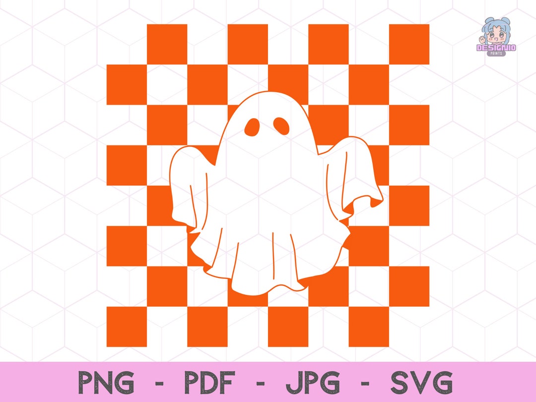 Ghost Checkered SVG, Halloween SVG, Halloween PNG, Spooky Season Svg ...