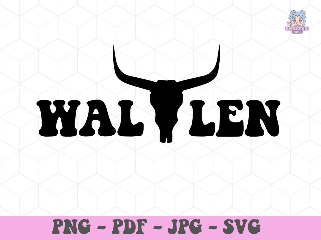 Wallen Design Svg, Wallen Bullhead Svg, Cowboy Design, Western Wallen Png, Wallen Svg, Country ...