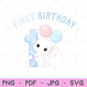 First Birthday, 1st Birthday Svg, First Baby Png, My First Birthday Svg ...