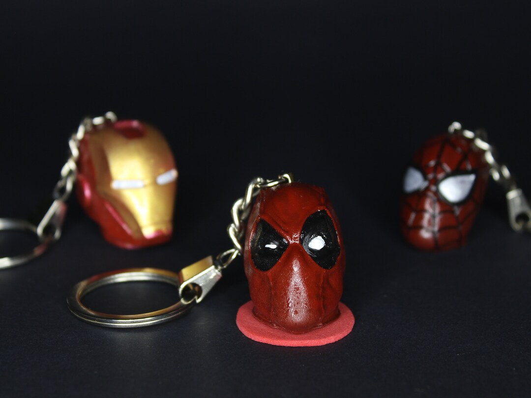 Ironman, Deadpool, Spiderman, Marvel, Keychain, Keyrings - Etsy