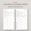 Printable Pen Colour Swatch Insert Personal Planner Printable Insert ...