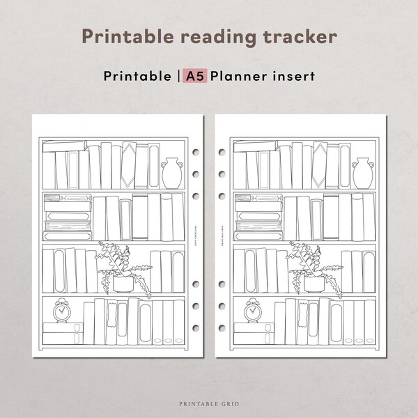 Reading Journal Printable A5 - Etsy