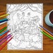 Fantasy Coloring Page Fairy Tale Illustration "dance of the Flowers" - Etsy