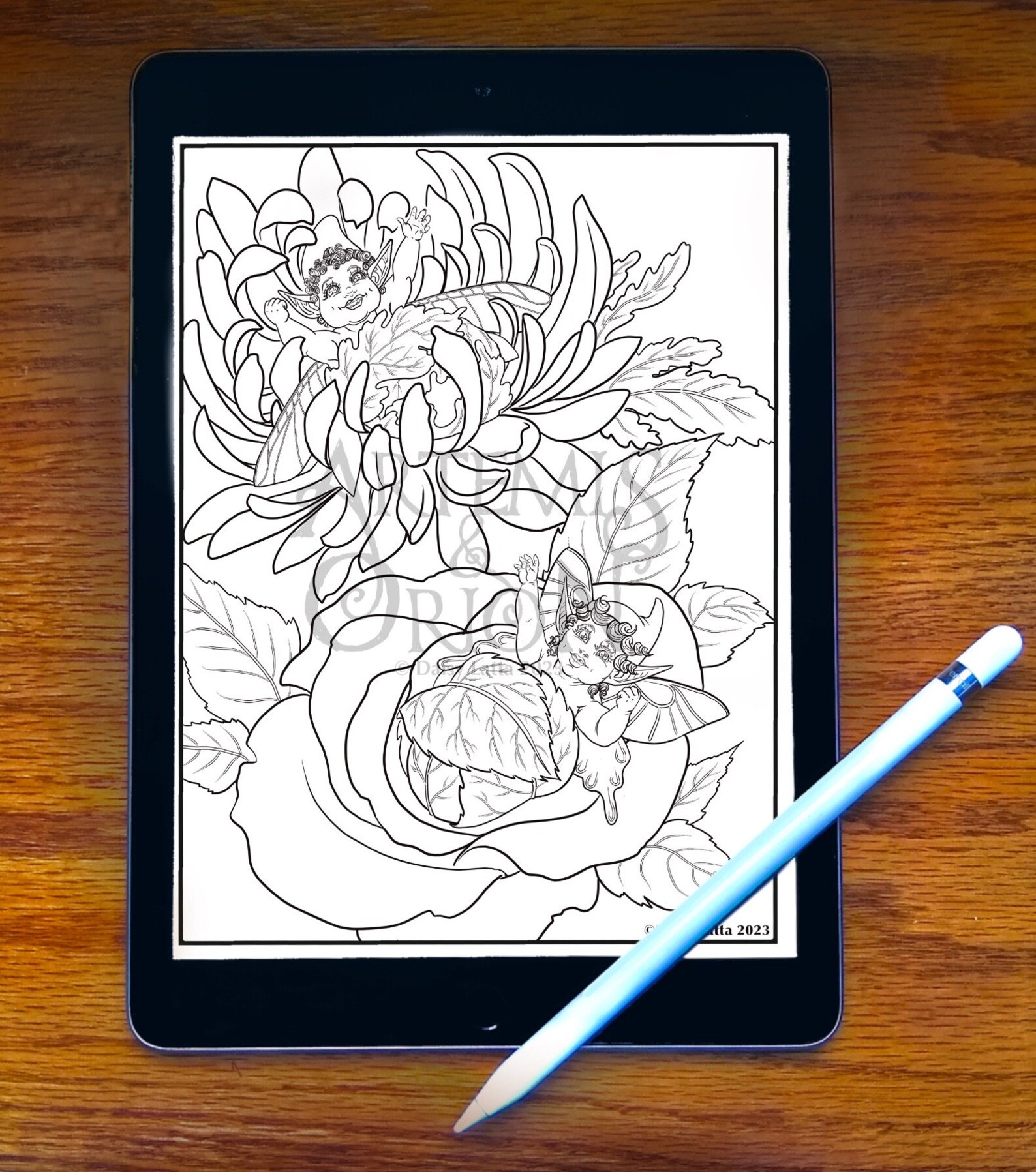 Fantasy Coloring Page Fairy Tale Illustration "flower Buds" - Etsy