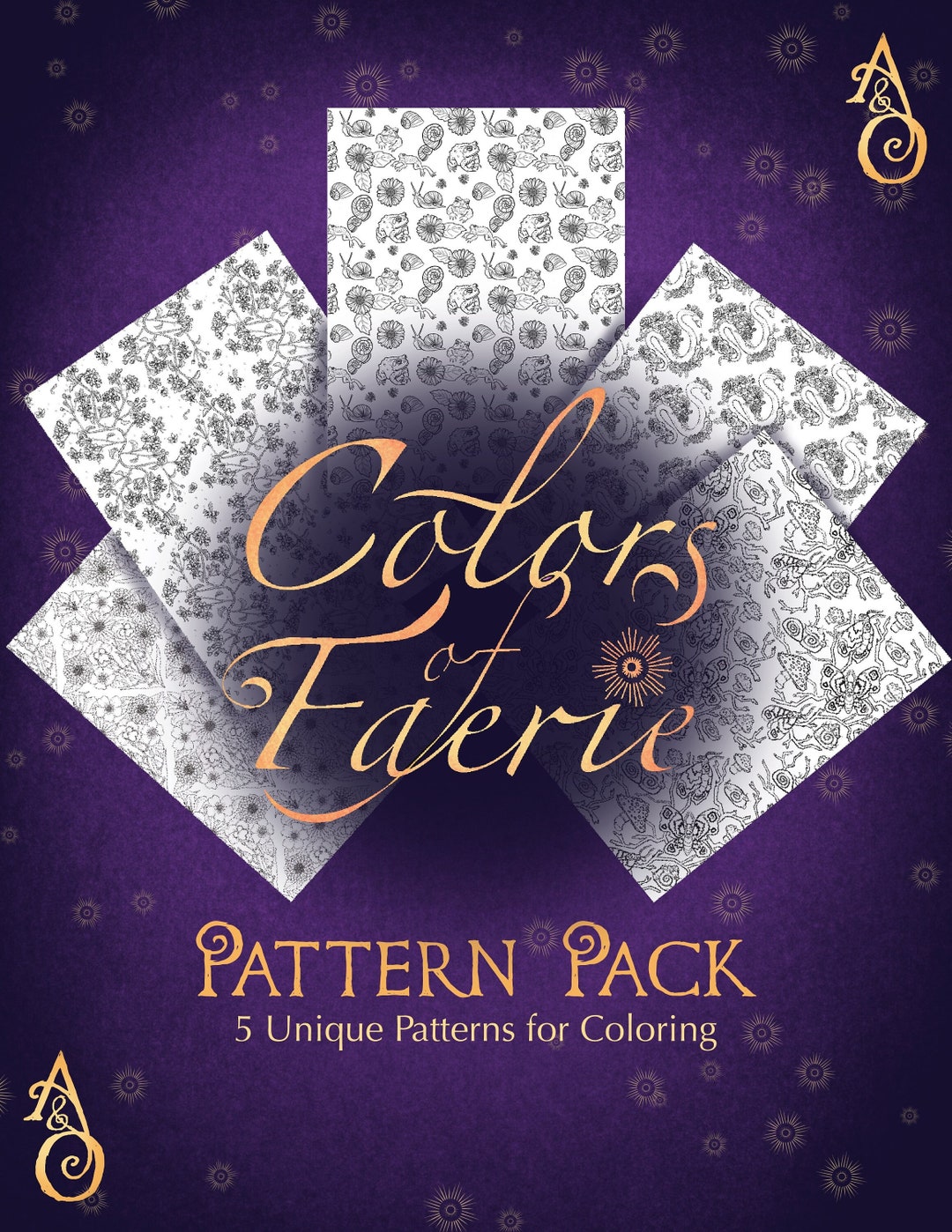 Colors of Faerie Downloadable Fantasy Pattern Coloring Pages - Etsy