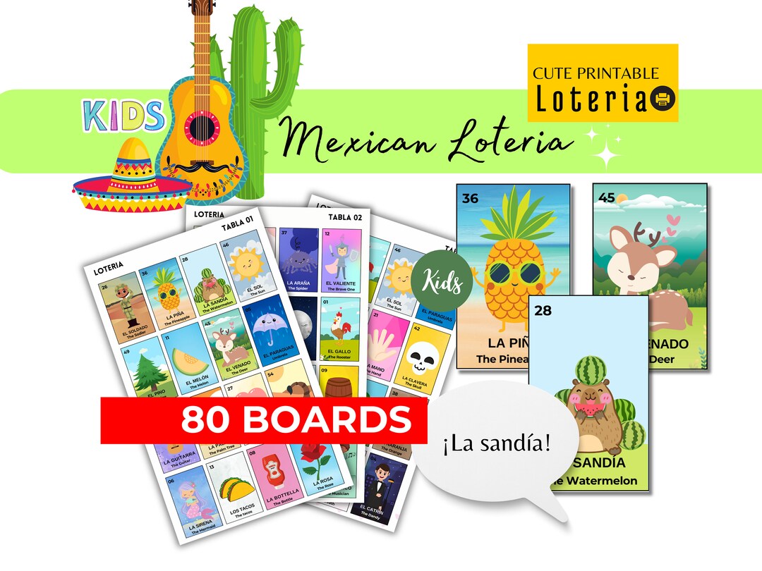 Mexican Loteria-friendly, Mexican Bingo, Celebrate, Party Games ...