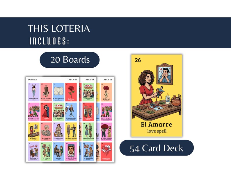 Lotería de San Valentín latino, Valentine's Day, Juego, Fiesta, Amor y ...