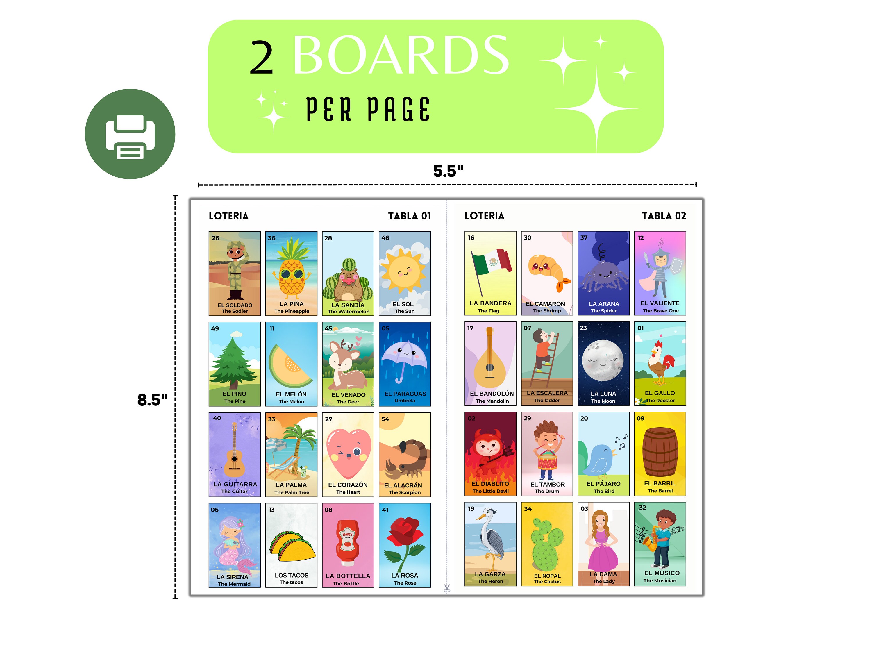 Mexican Loteria-friendly, Mexican Bingo, Celebrate, Party Games ...