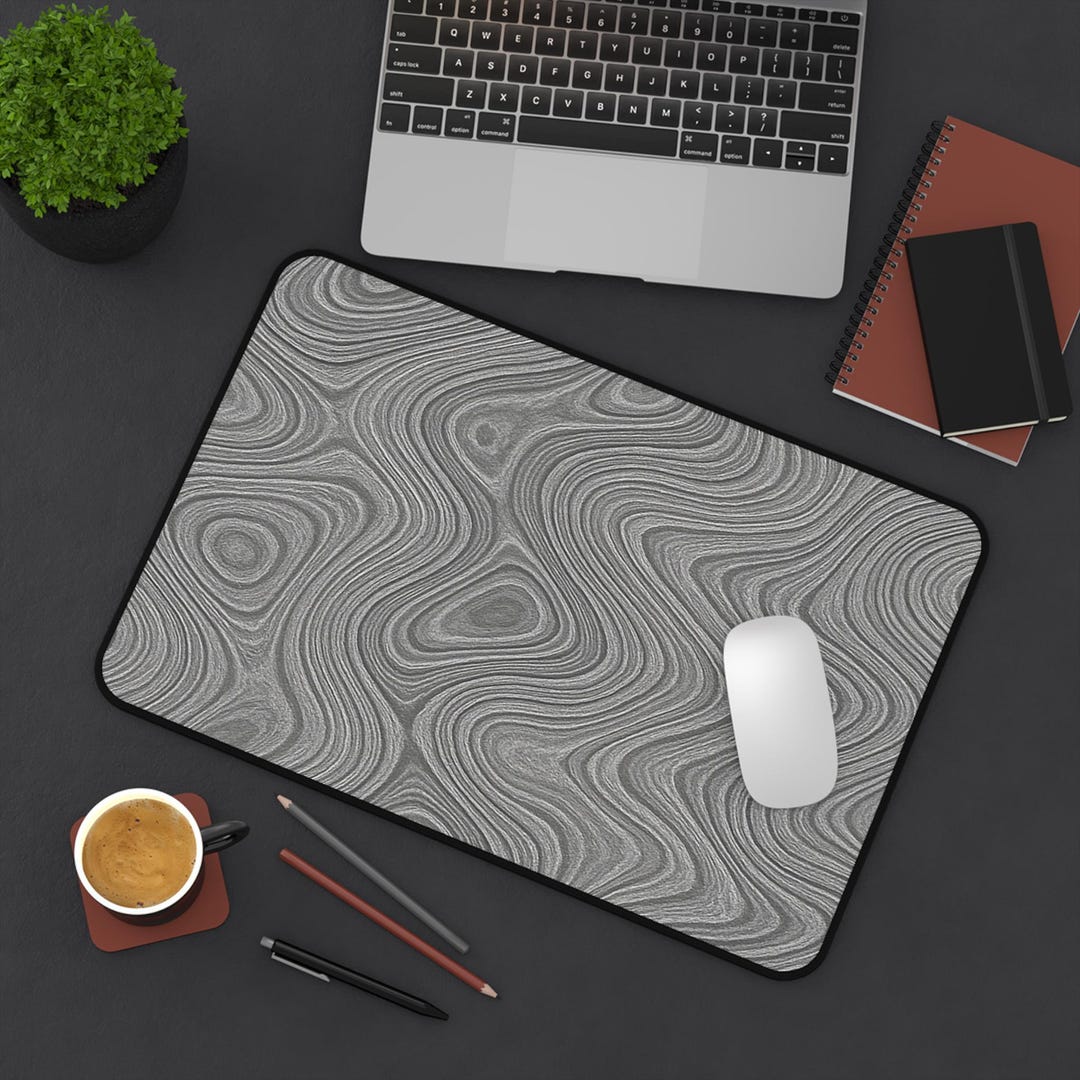 Damascus Steel Desk Mat, Modern Workspace Pad - Etsy