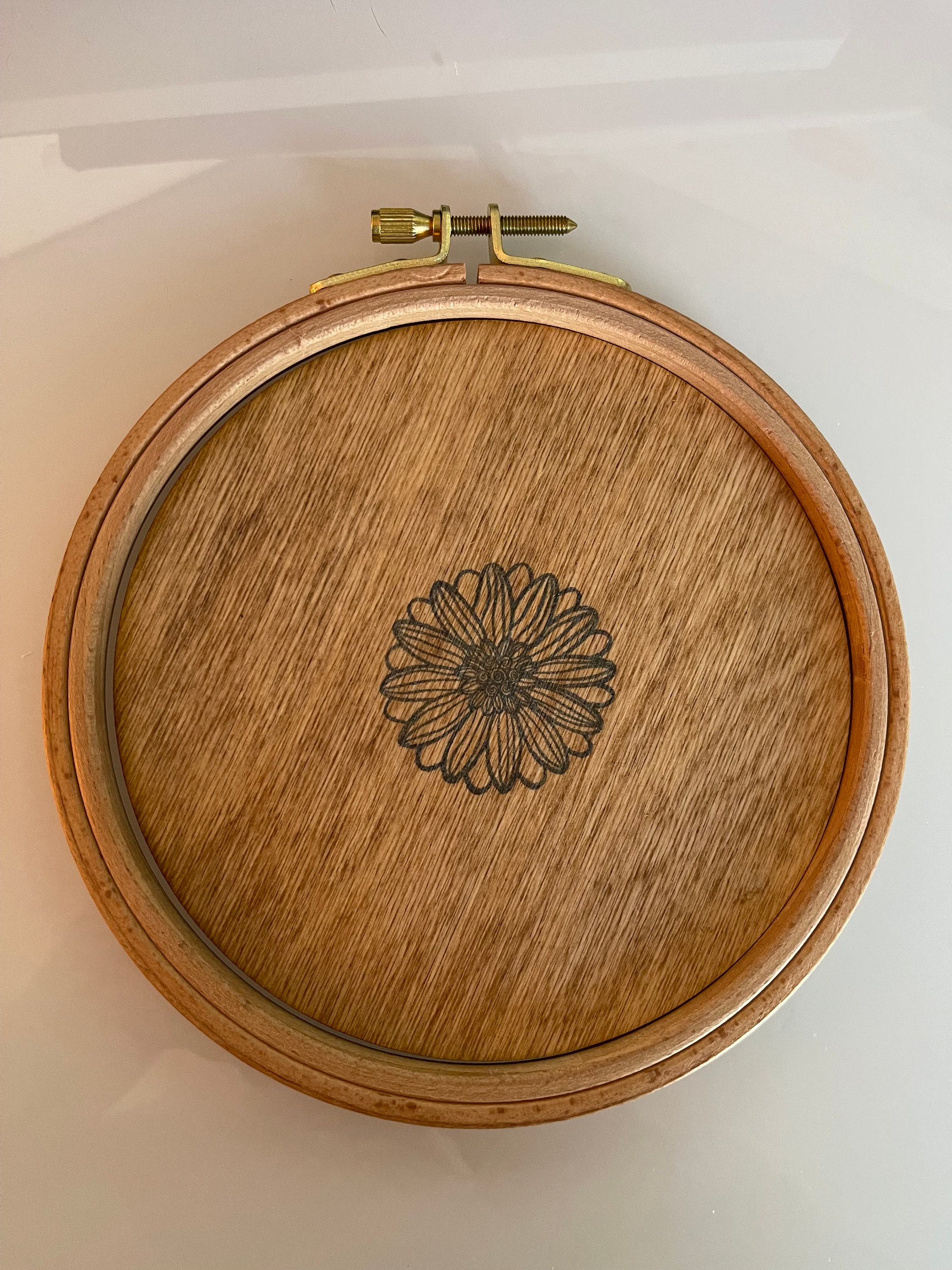 5” Beechwood Embroidery Hoop + Back - Etsy