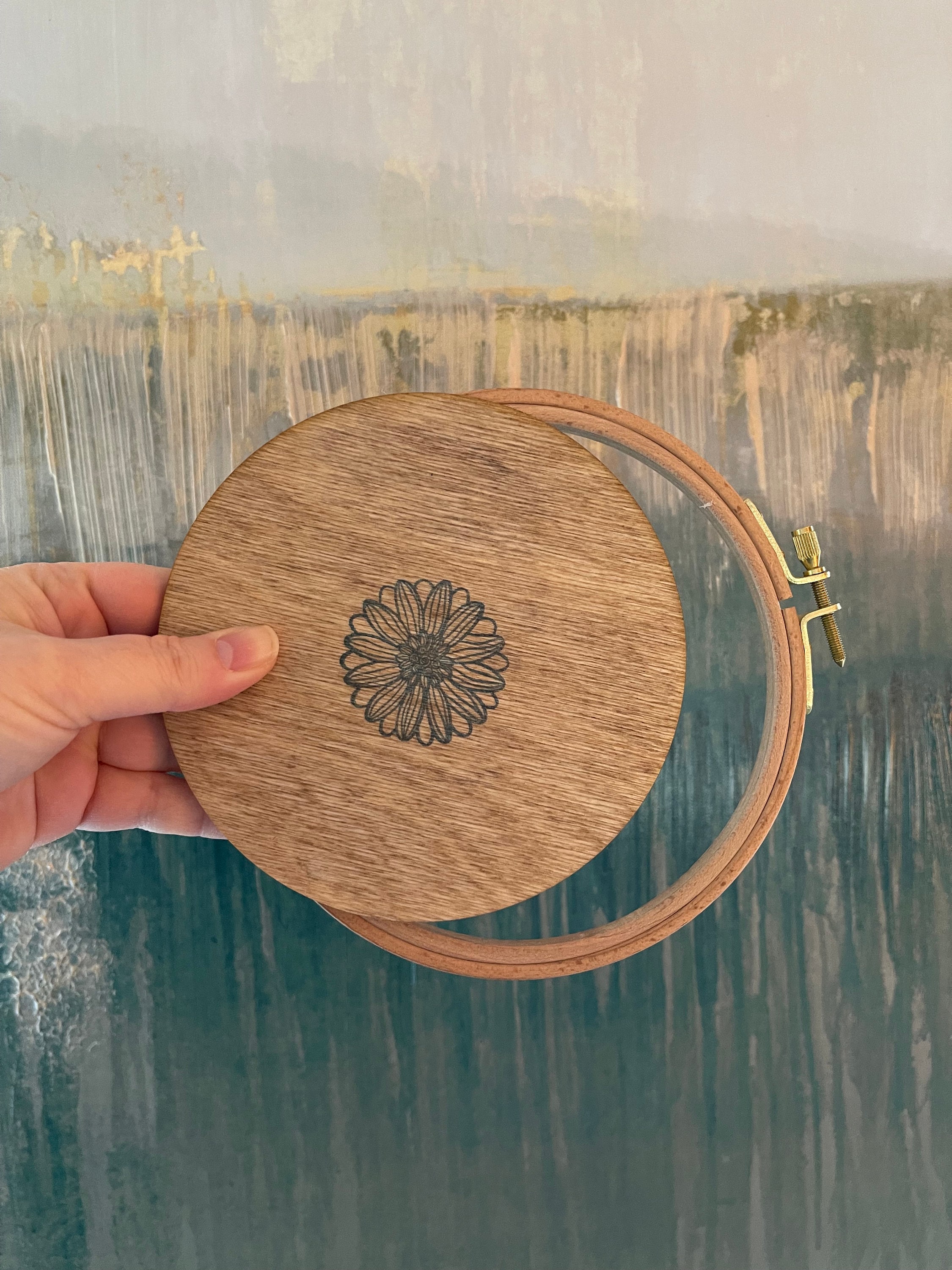 5” Beechwood Embroidery Hoop + Back - Etsy