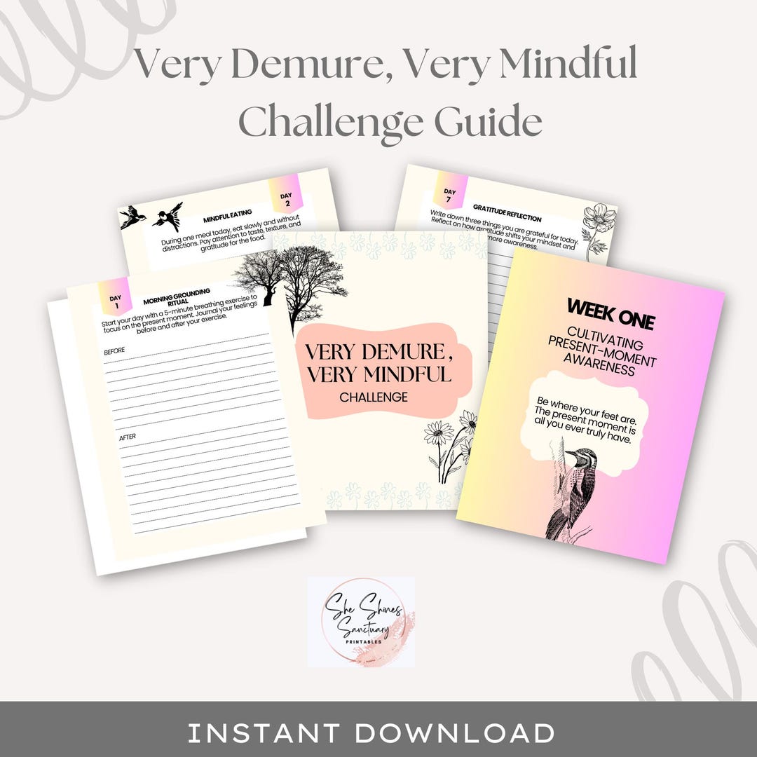 Very Demure Very Mindful Challenge I Self Care Challenge I Minimalist ...