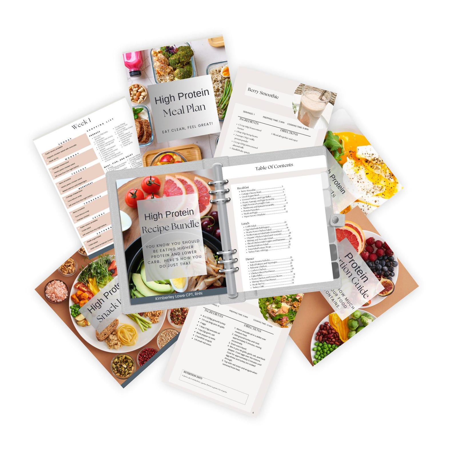 High Protein Recipe Pack I Weight Loss Recipe Bundle I Recipe Guide and ...