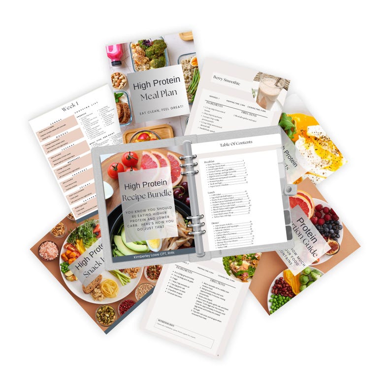 High Protein Recipe Pack I Weight Loss Recipe Bundle I Recipe Guide and ...