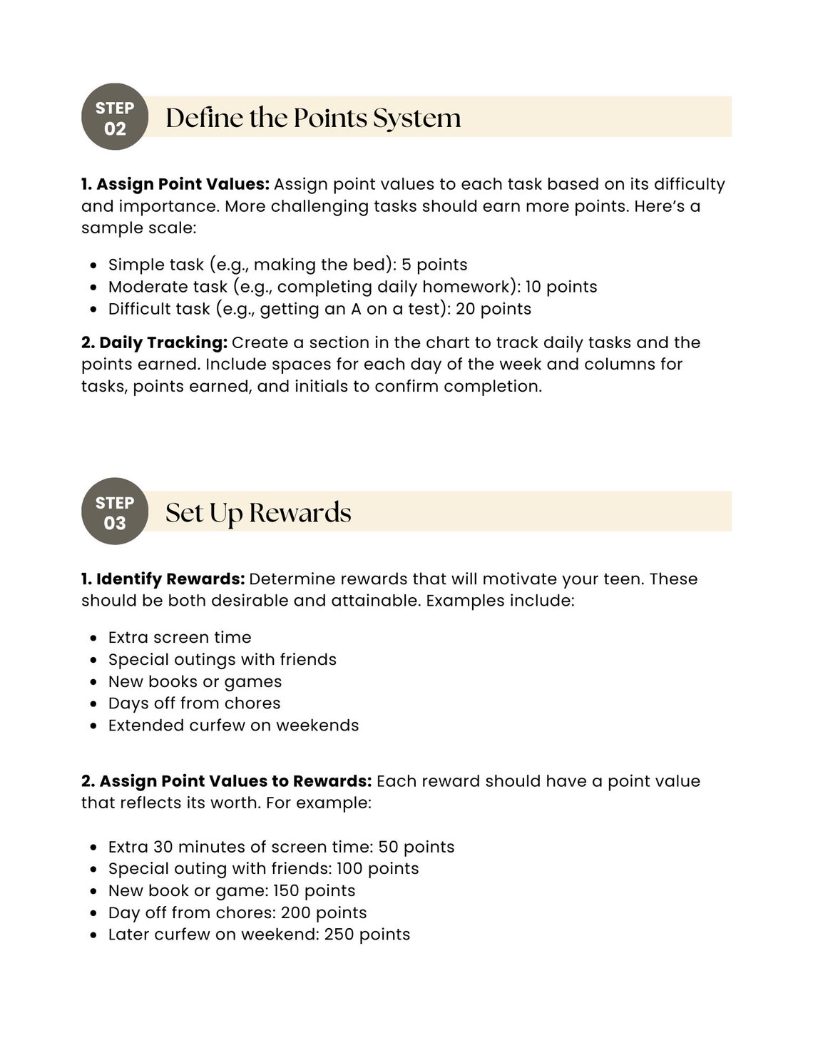 Reward Chart for Teens I Printable Chore Chart I Digital Reward Chart I ...