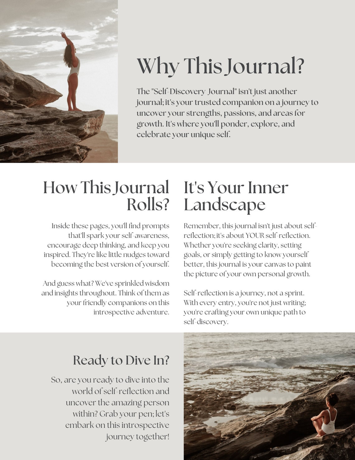 Self Discovery Journal, Printable Journal, Self-reflection, Self-help ...