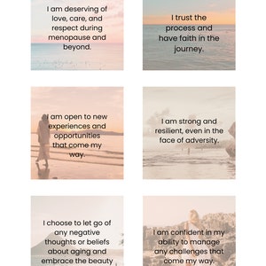 Menopause Affirmation Cards I Printable Affirmation Cards I Menopause ...