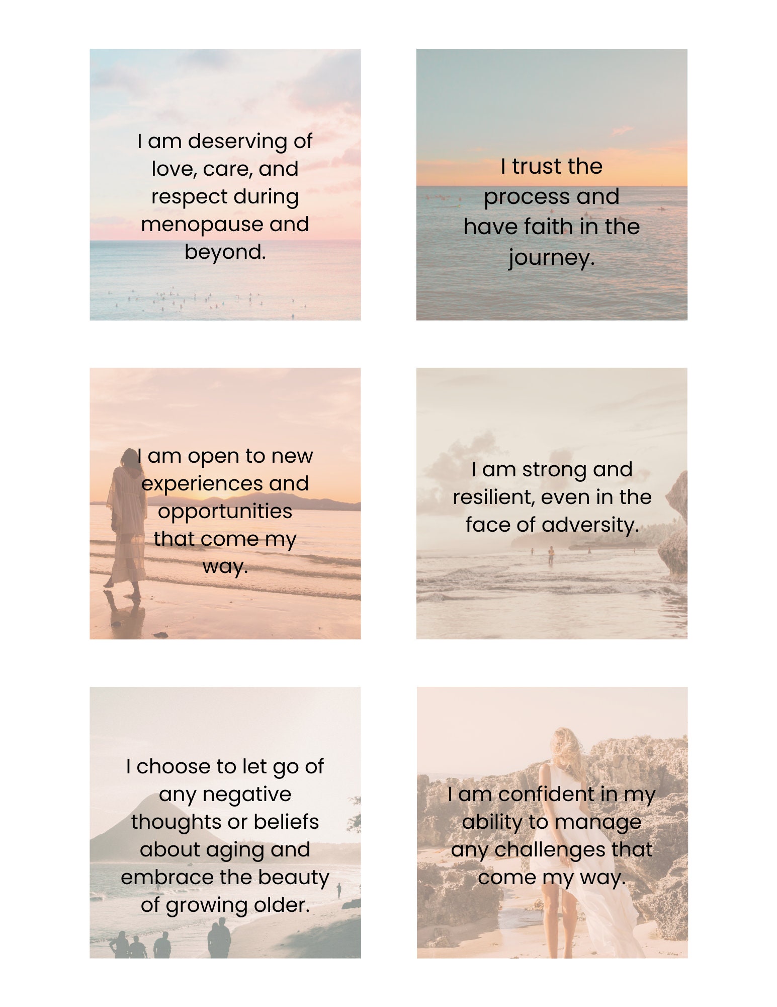 Menopause Affirmation Cards I Printable Affirmation Cards I Menopause ...