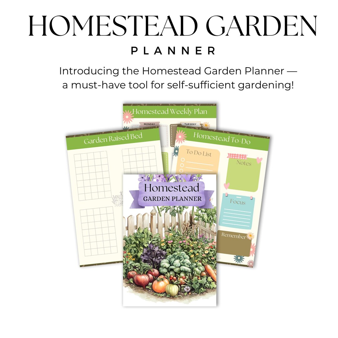31 Page Homestead Garden Planner I Printable Gardening Layouts I Seed ...