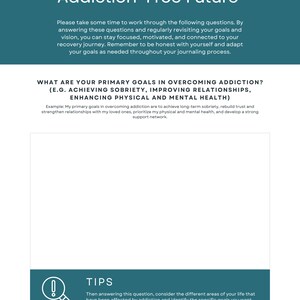 Ultimate Overcoming Addiction Journal I Printable Planner I Guided ...