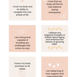 Menopause Affirmation Cards I Printable Affirmation Cards I Menopause ...