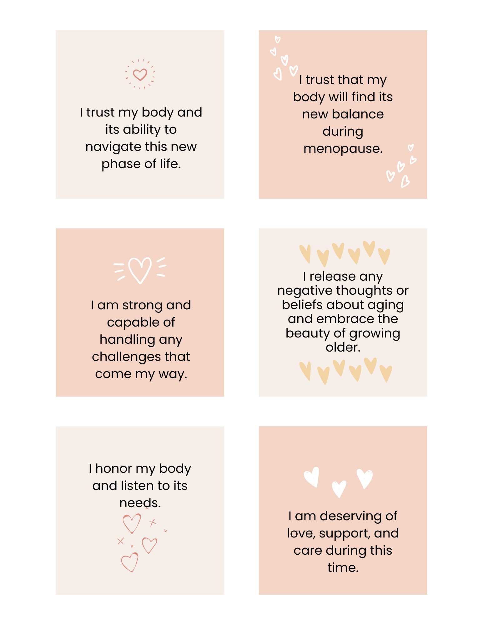 Menopause Affirmation Cards I Printable Affirmation Cards I Menopause ...