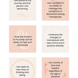 Menopause Affirmation Cards I Printable Affirmation Cards I Menopause ...