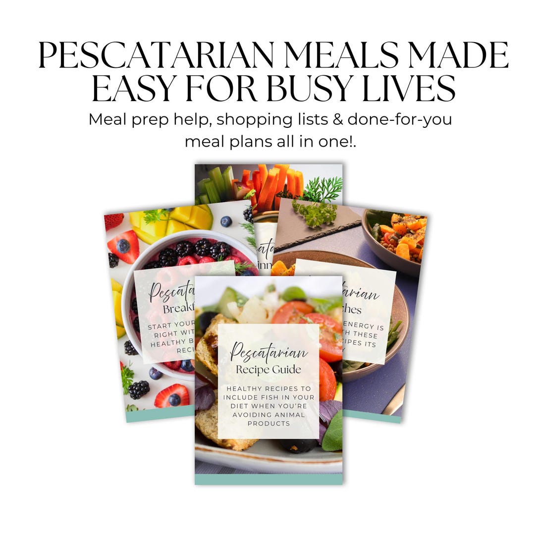 Pescatarian Meal Plan & Recipe Pack | 4-week Healthy Printable Meal ...