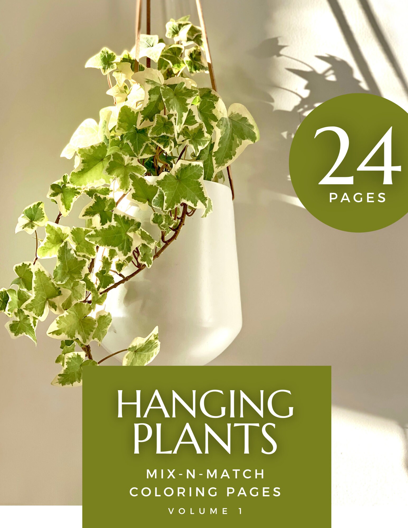 Hanging Plants Coloring Book I Printable Plants Coloring Pages I Adult ...