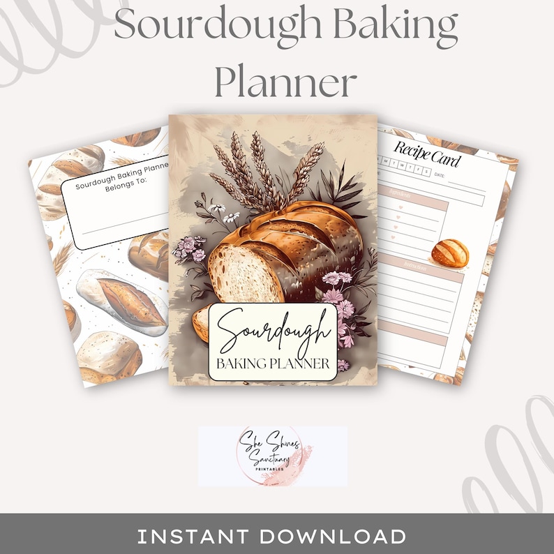 Sourdough Baking Planner: 35-page Recipe & Starter Guide (PDF) - Etsy