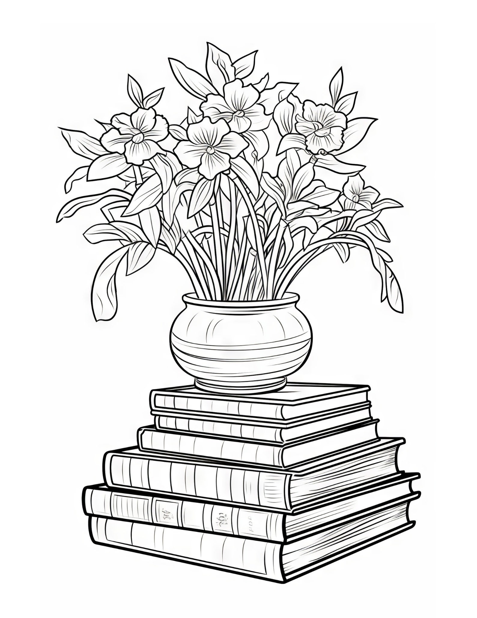 Hanging Plants Coloring Book I Printable Plants Coloring Pages I Adult ...