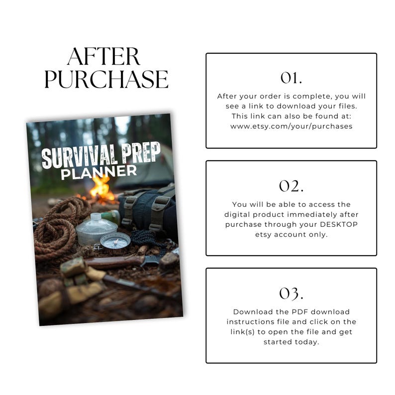 Survival Prep Planner Printable PDF | Emergency Preparedness Workbook ...