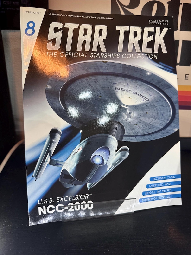 USS Excelsior NCC-2000 W Magazine 8 Star Trek Starships Complete ...
