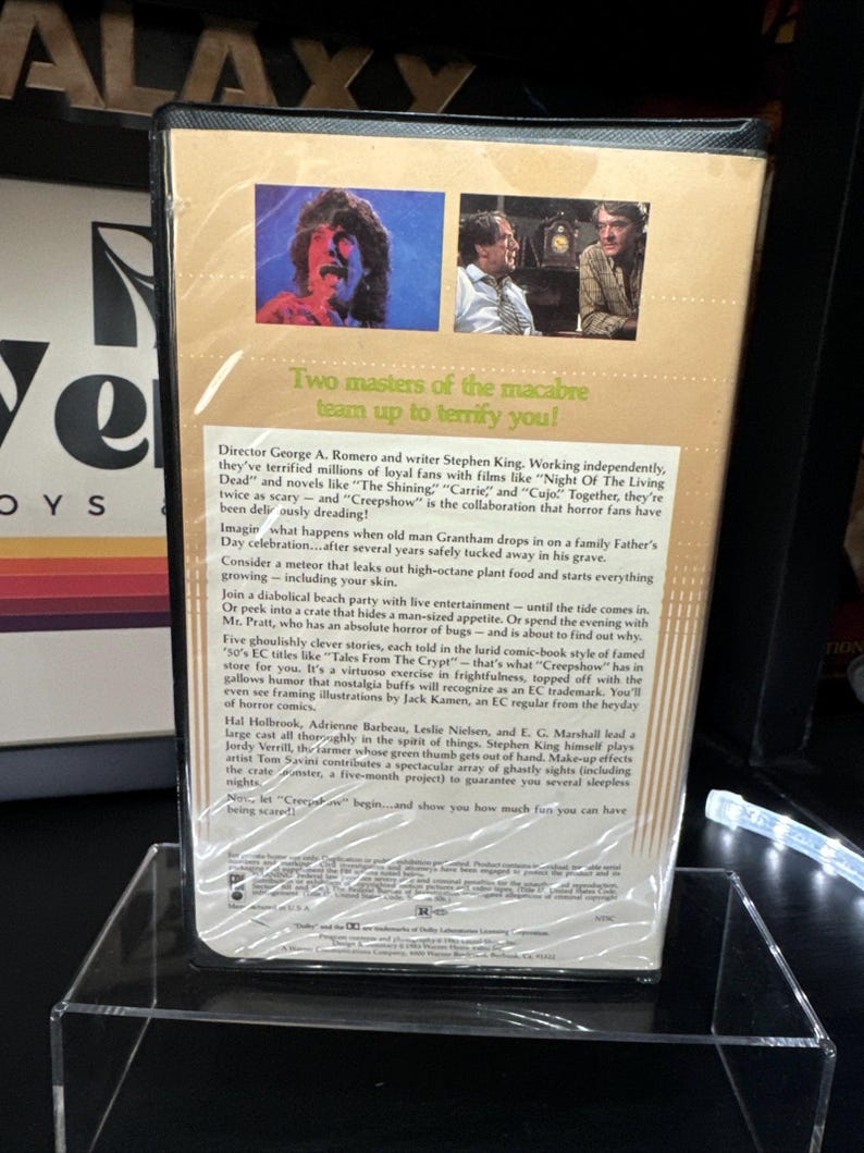 Creepshow VHS Clamshell Horror 1983 Warner Bros Stephen King George ...