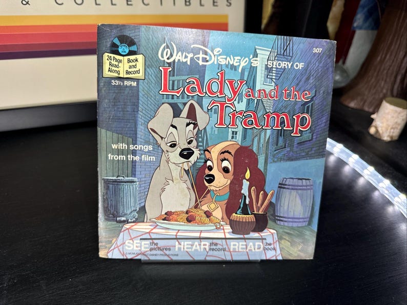 Walt Disney Story of Lady and the Tramp Read-along Book & Record 1979 ...