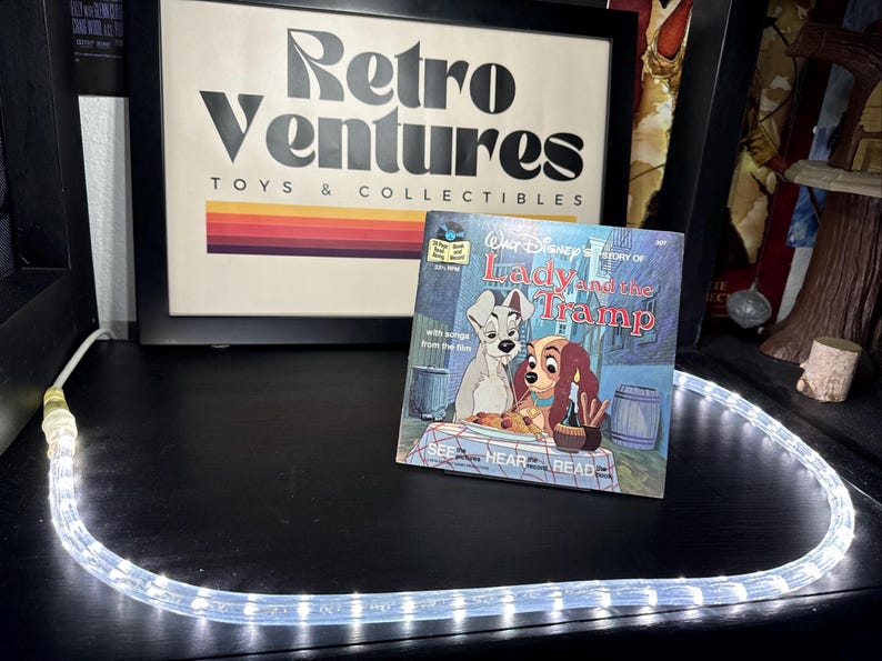 Walt Disney Story of Lady and the Tramp Read-along Book & Record 1979 ...