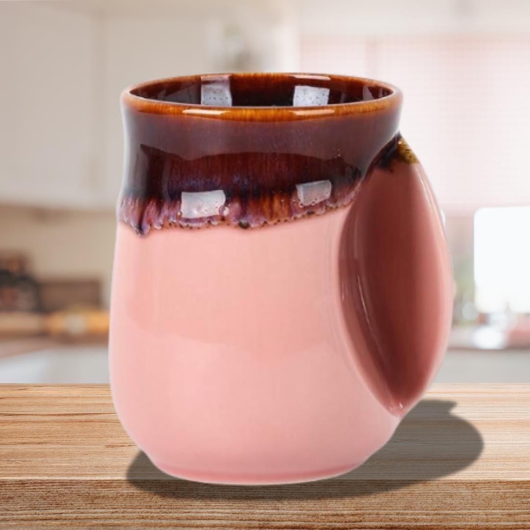 Pink Handwarmer Mug | Hand Warmer Pottery Mug | 18 Fl Oz | Porcelain ...