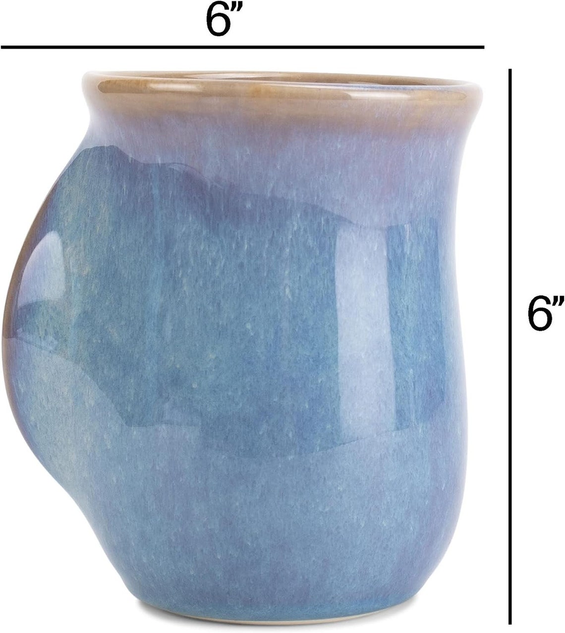 Hand Warmer Ceramic Mug | Hand Painted Pottery Mug | 14 Fl Oz ...