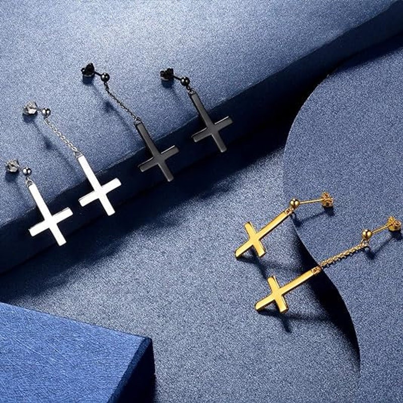 Cross Earrings - Etsy