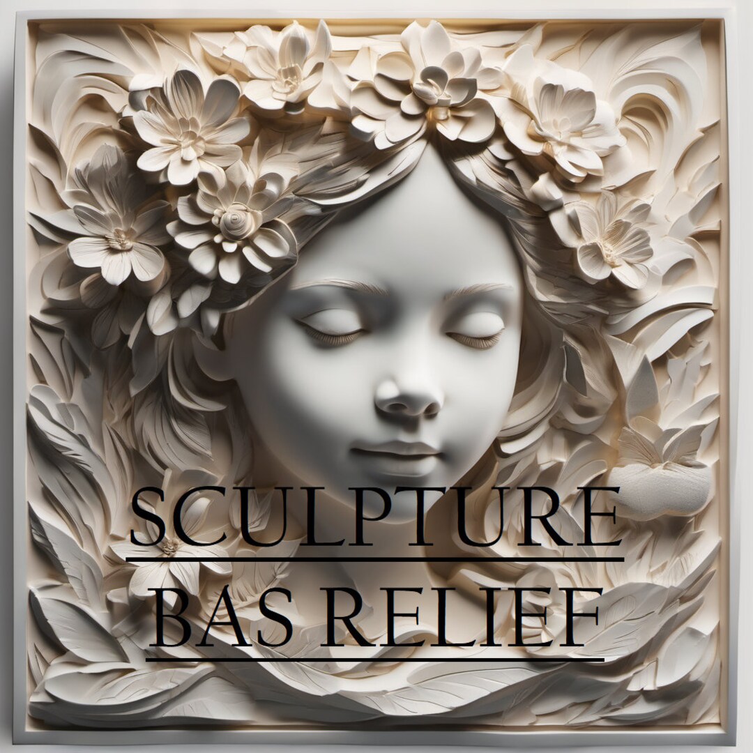 Flower Girl Sculpture Basrelief Artwork PNG Laser Engraver Cnc Machines ...