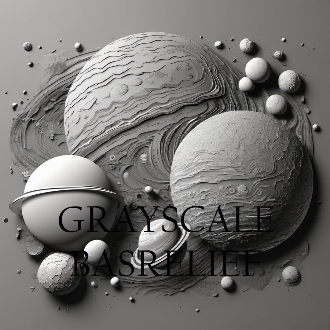 Planets Setx5 Basrelief Digital Artwork Laser Engraving Cnc Machines ...