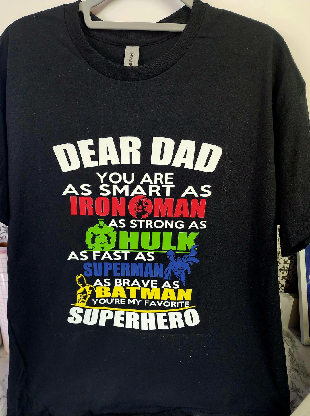 Dear Dad Superhero Shirt - Etsy