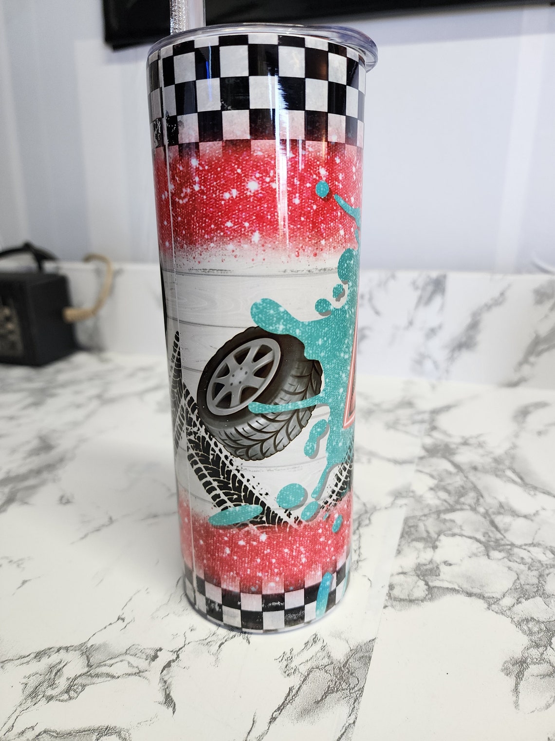 Race Lightning Bolt Tumbler - Etsy