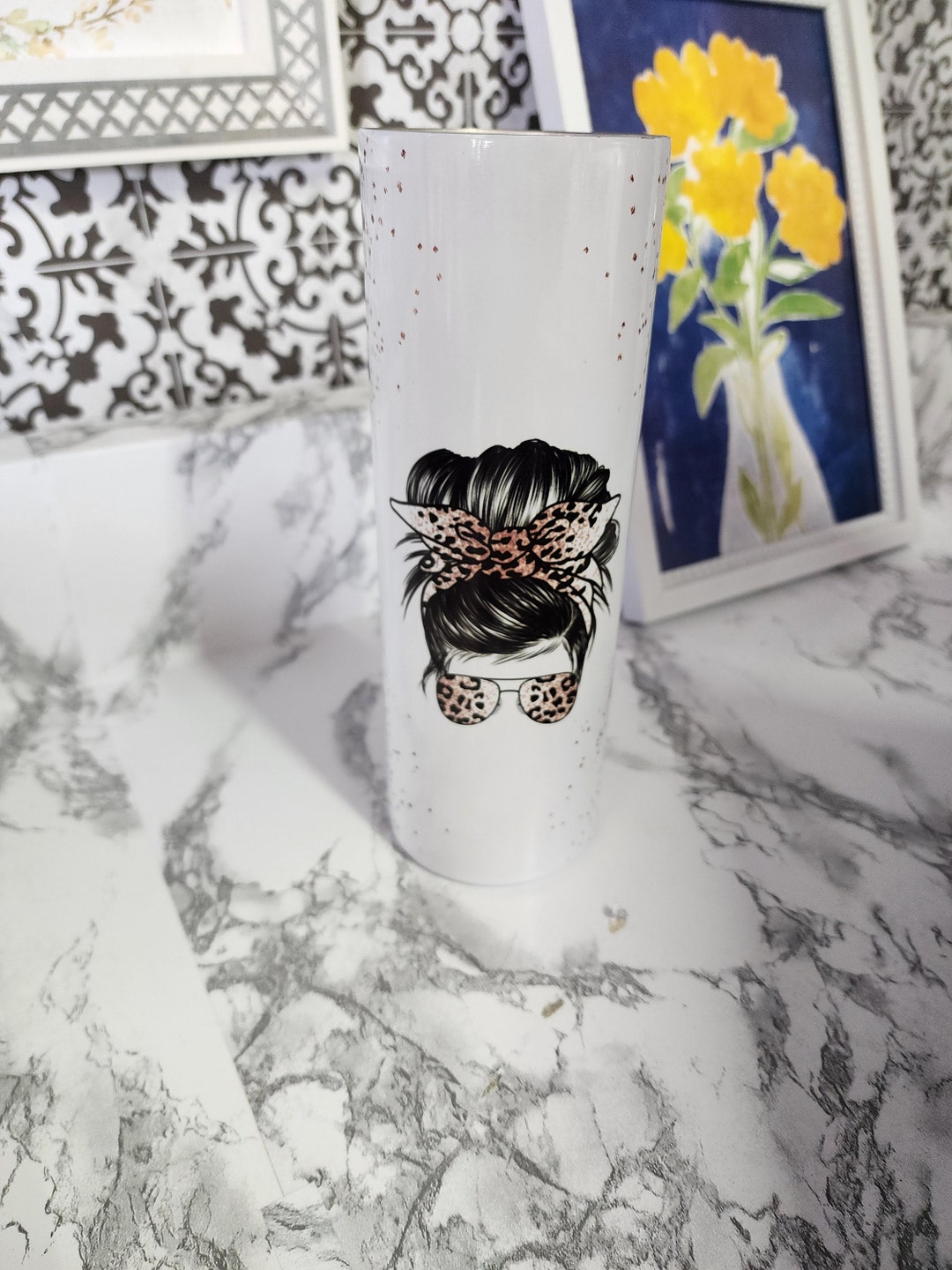 Leopard Print Girl Tumbler - Etsy